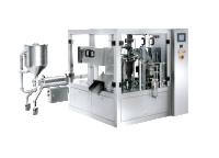 China CE Certificate LC-400R 8 Stations Automated Sauce Pre-Made Bag Packaging Machine, Four-Sided Flat Bag Packaging Machine for sale