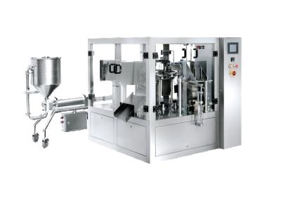 China CE Certificate LC-400R 8 Stations Automated Sauce Pre-Made Bag Packaging Machine, Four-Sided Flat Bag Packaging Machine for sale