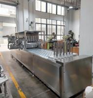 China CE Certificate LC-672CF Fully Automatic Vacuum Disc Salad Dressings , Sauces , Fruit Purees , Meat Purees , Cups Tray Filling And Sealing Machine for sale