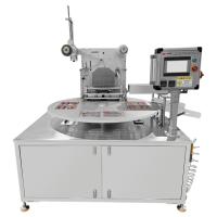 China CE Certified Food-Grade Stainless Steel LC-420R 4-Station Rotary Sealing Machine For Filling Four Cup-Shaped Jelly And Chocolate Sauce Jars. for sale