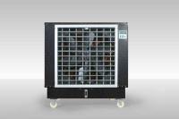 China 0.37kw Mobile Evaporative Cooler 120L Black Stainless Steel Air Cooler For Workshop for sale