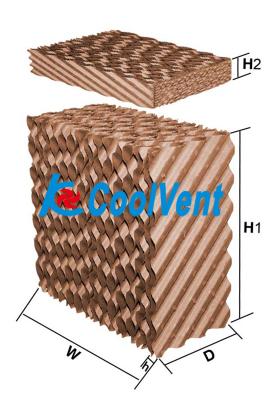 China KCoolVent Cellulose Cooling Pads Type 5090 7060 For Cooling Fan for sale