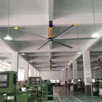 China KCoolVent HVLS Industrial big ceiling fan for large space, 1.5kW Gearbox Motor, Aluminum alloy fan blades for sale