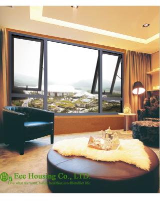 China 6mm Tempered Glass Residential aluminum alloy picture and awning windows, gray profile color for sale