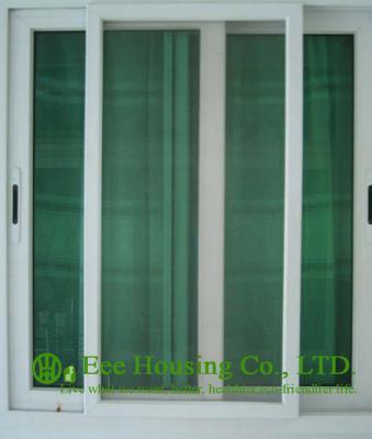China Double Glazing Aluminum Gliding Windows, Powder Coating Finished with white color for sale