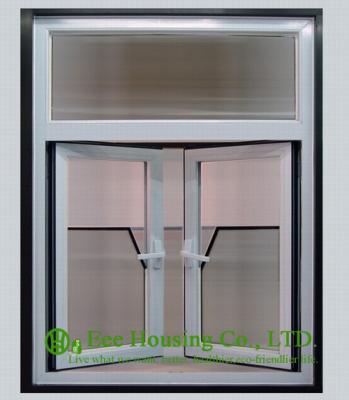 China Tempered and Safety Glass Anodized Aluminum Alloy Casement Windows, White color for sale