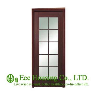 China Customized Timber Veneer door, For Apartment, With View Panels for sale