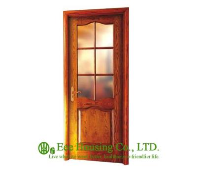 China Customized View Panel Timber Veneer door, For Apartment, With lock and Hinges for sale