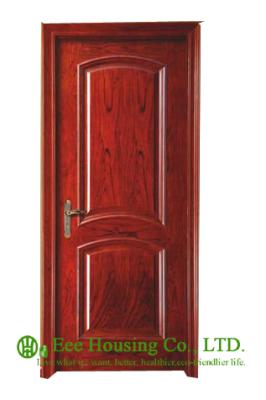 China Swing Two Panels Timber Veneer and Painting door For Villas, With lock and Hinges for sale