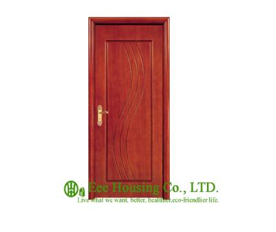 China 36 inch width Swing Timber Veneer and Painting door For Exterior, With lock and Hinges for sale