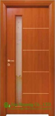 China Glazed Interior PVC Wood Wood Doors With 40mm Door leaf for sale