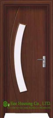 China Glazed Interior PVC Wood Doors For Residential Houses,Inward or Outward Opening for sale