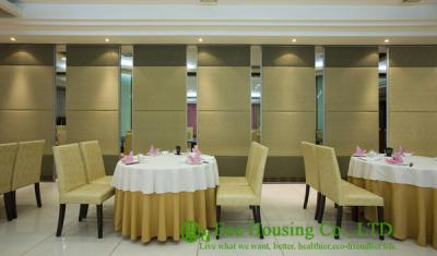 China Soft Fabric / Leather Finished Movable Partition Wall For Dinning Hall, Good Sound Insulation for sale