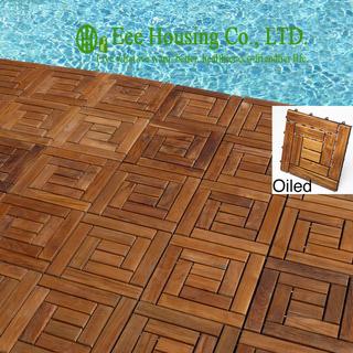 China 300x300x23mm Outdoor Bamboo Flooring,Decking Tile Unit Series,Matt Finish for sale