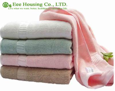 China 100%  Plain Bamboo Fiber Tower, Eco-friendly and Anti-Bacterial, 34cm*76cm,Blue/ Green/Pink/ khaki for sale