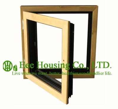 China Casement( Swing ) Type Wood Clad Aluminum Window with Insulating Double Glass For Villas for sale