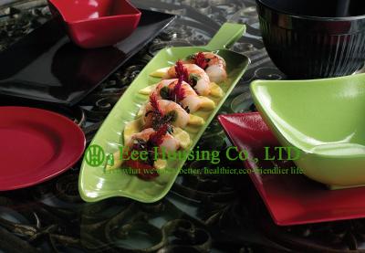China Eco-friendly Bamboo Fiber Tableware, Bamboo Fiber Plate Manufactuer In China, Leaf-shaped for sale