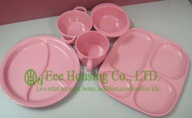 China Eco-friendly Bamboo Fiber Meal Box / Bowl /Cup/ Spoon for Children,Bamboo Fiber Dinnerware for sale