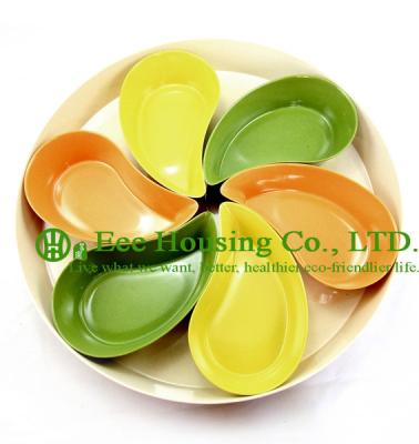 China Eco-friendly Bamboo Fiber Tray, Bamboo Fiber Dessert Plate,Bamboo Fiber Dinnerware Factory for sale