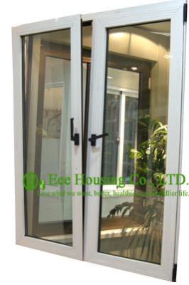 China Hopper UPVC Windows For House residential, White Color and Inward Opening Swing Windows for sale