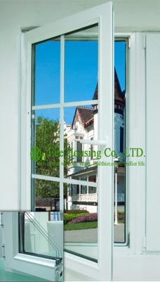 China Casement UPVC Windows For House residential, White Color and Inward Opening Swing Windows for sale