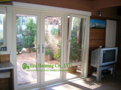China Eco-friendly UPVC Casement Door With Tilt & Turn Windows, White Color and clear glass for sale