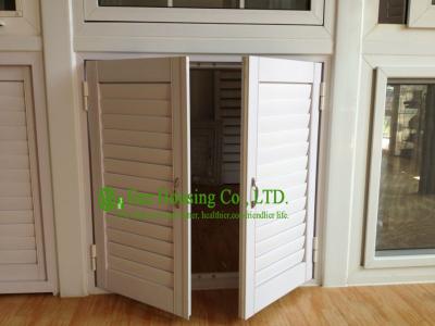 China White Color PVC Shutters For Residential Apartment, Vinyl Casement Fixed Shutters/ Louvers for sale