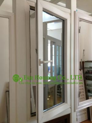 China Eco-friendly UPVC Casement Window With Insulated Glass, White Color and clear glass for sale