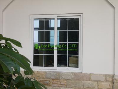 China UPVC Sliding Window With Grilled For Residential Home,White Color Vinyl Sliding windows for sale
