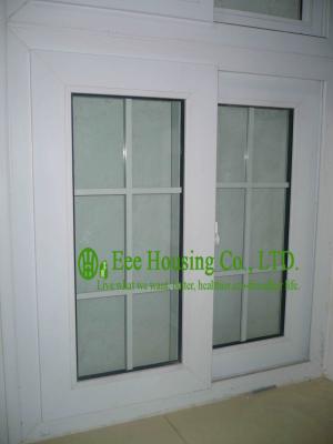 China White Color UPVC Sliding Window With Grilled For Residential Home, Vinyl Sliding windows for sale