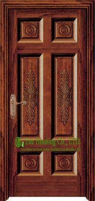 China Lacquer Finish 40mm Solid Timber Entry Door For Apartment, Outward Opening External Door for sale