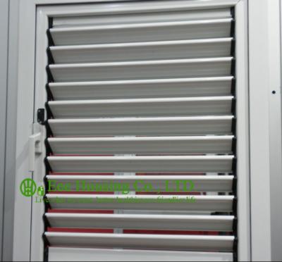 China Operable Aluminum Alloy Louvers Windows For Apartment, White Color Frame Aluminum shutters for sale