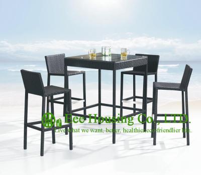 China 100% New PE Rattan Bar Stools For Outdoor, Aluminum Frame Bar Stool For Sale for sale