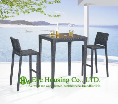 China Mordern Design Outdoor PE Rattan Bar Stools , Aluminum Frame Bar Stool For Sale for sale