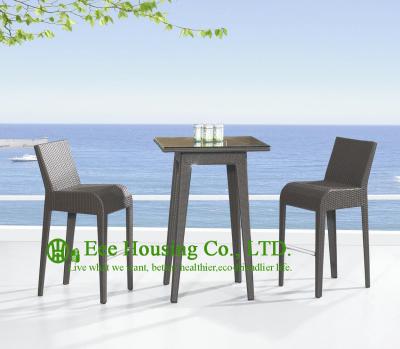 China Mordern Design Outdoor PE Rattan Bar Stools , Aluminum Frame Bar Stool For Sale for sale