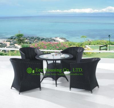 China Outdoor PE Rattan Chairs and Rattan Dining Table For Sale, Durable and Eco-friendly for sale