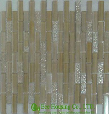 China Anti-dust 300mm*300mm Glass Crystal Mosaic Tile for Kitchen/Bathroom wall,Fade resisitance for sale