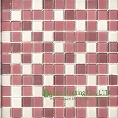 China Anti-dust 300mm*300mm Glass Crystal Mosaic Tile for Kitchen/Bathroom wall,Fade resisitance for sale