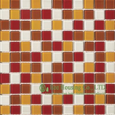 China Anti-dust 300mm*300mm Glass Crystal Mosaic Tile for Kitchen/Bathroom wall,Fade resisitance for sale