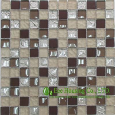 China Dust-proof Glass Crystal Mosaic Tile For Bahroom/Kitchen, China Glass mosaic tiles Factory for sale