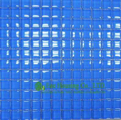 China Blue Color Glass Crystal Mosaic Tile For Bahroom/Kitchen,China Glass mosaic tiles Factory for sale