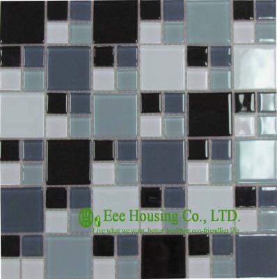 China Glossy Glass Crystal Mosaic Tile For home decoration,China Glass mosaic tiles Factory for sale