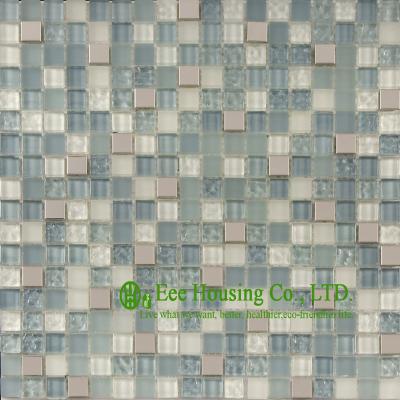 China Glossy Glass Crystal Mosaic Tile For home decoration,China Glass mosaic tiles Factory for sale