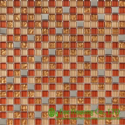 China Matte Glass Crystal Mosaic Tile For home decoration,China Glass mosaic tiles Factory for sale