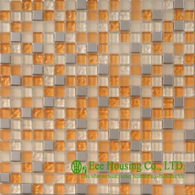 China Matte Glass Crystal Mosaic Tile For home decoration,China Glass mosaic tiles Factory for sale