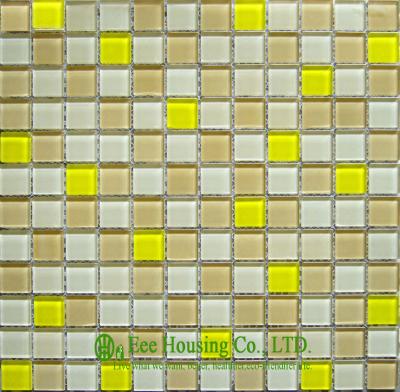 China Mixed Color Glass Crystal Mosaic Tile for indoor &outdoor walls,Glass mosaic tile Factory for sale