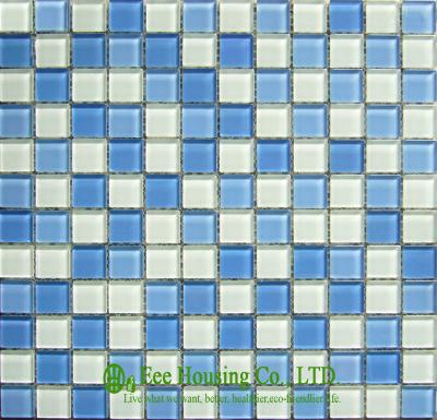 China Mixed Color Glass Crystal Mosaic Tile for indoor &outdoor walls,Glass mosaic tile Factory for sale