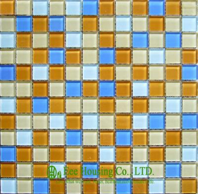 China Mixed Color Glass Crystal Mosaic Tile for indoor &outdoor walls,Glass mosaic tile Factory for sale