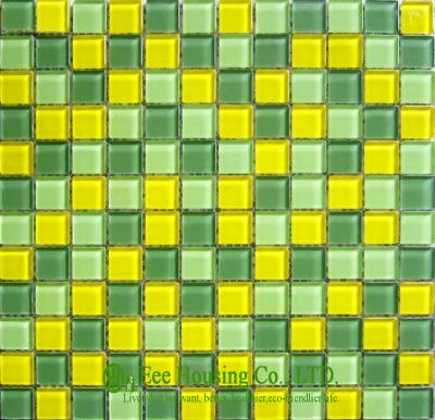 China Mixed Color Glass Crystal Mosaic Tile for indoor &outdoor walls,Glass mosaic tile Factory for sale