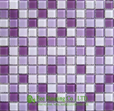 China Mixed Color Glass Crystal Mosaic Tile for indoor &outdoor walls,Glass mosaic tile Factory for sale